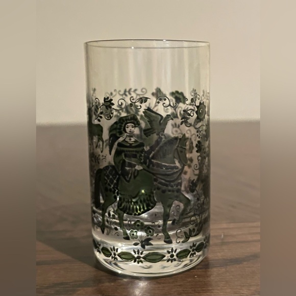 Dining | Midcentury Shot Glass Hunting Stags And Falcons | Poshmark